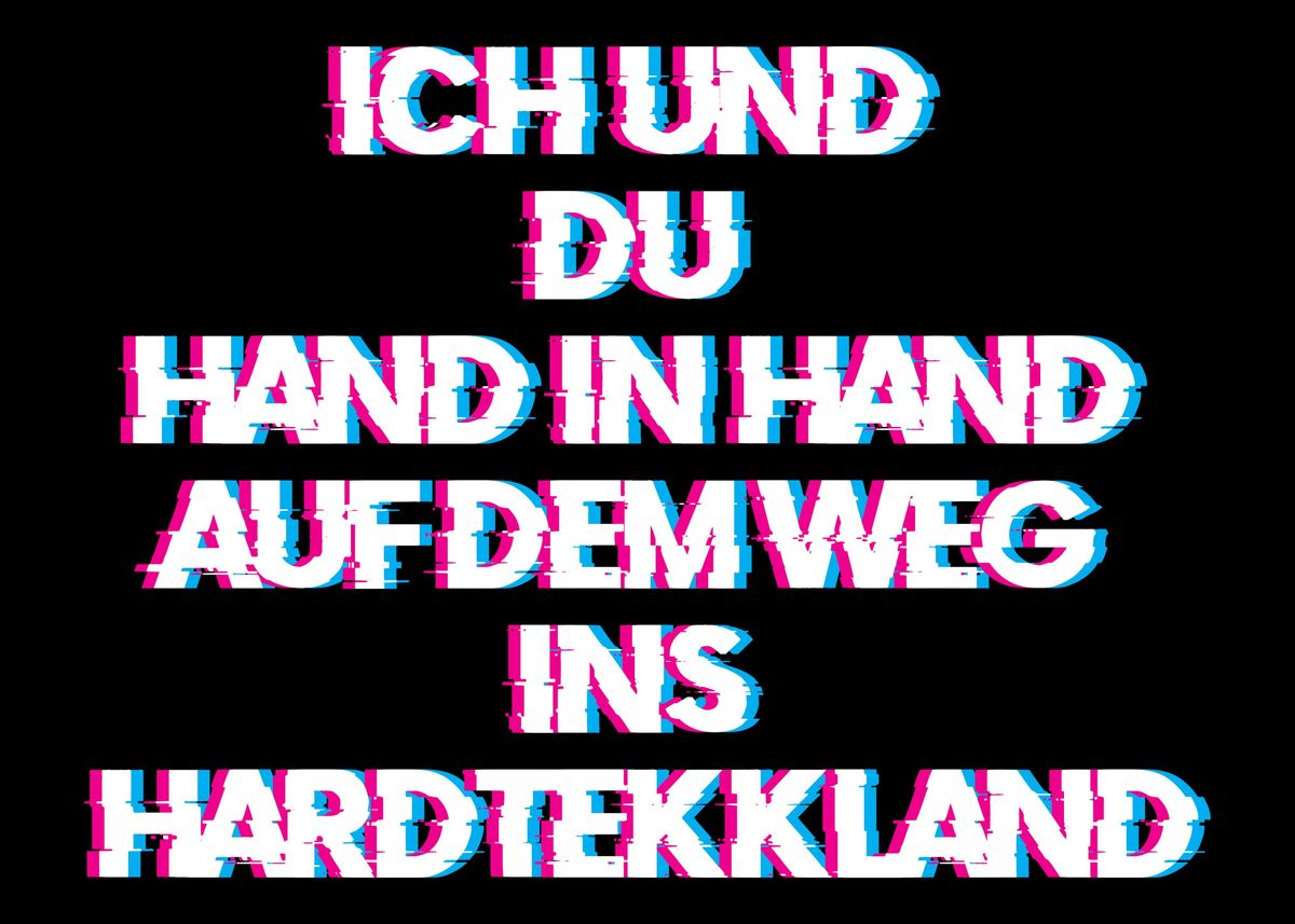 'Hardtekk German Techno' Poster by Sebastian Wünsche | Displate