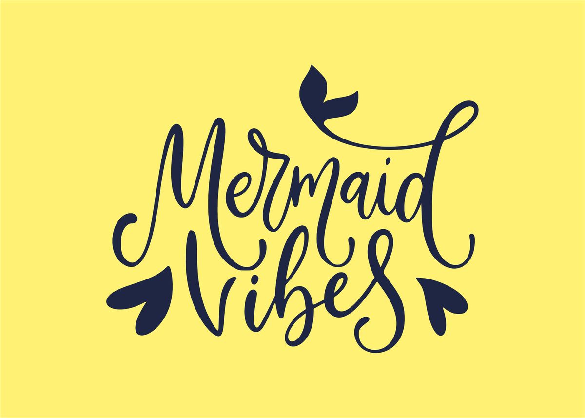 'Mermaid Vibes' Poster, picture, metal print, paint by Trisya Art ...