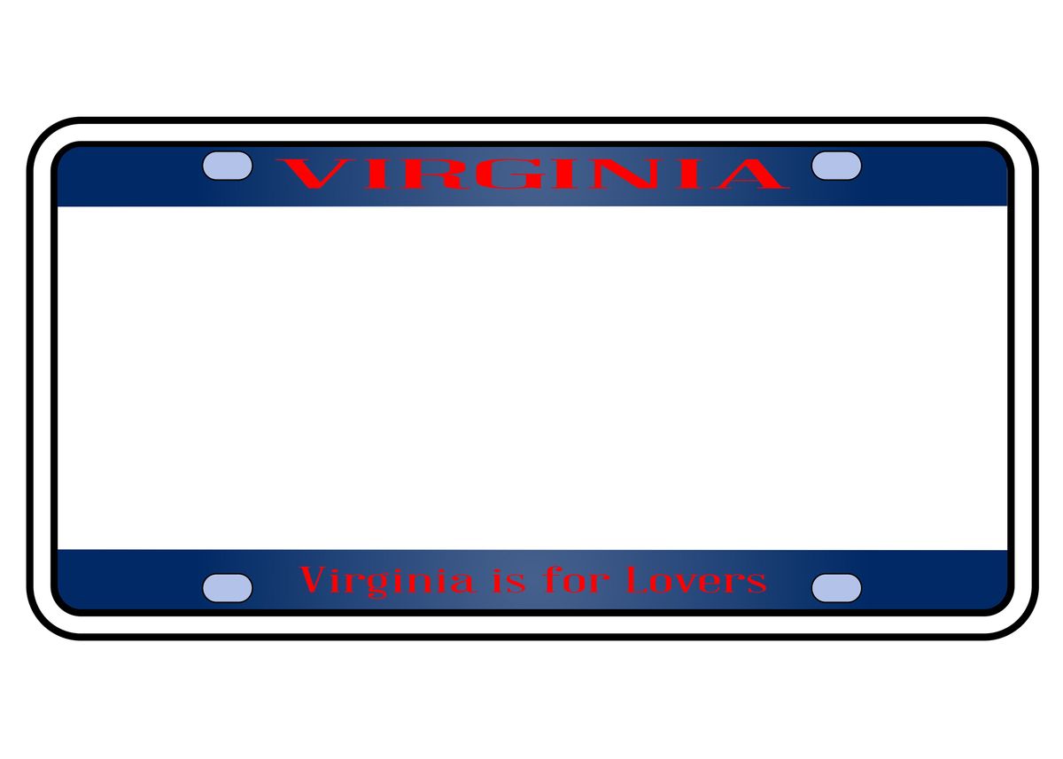 'Blank Virginia Plate' Poster, picture, metal print, paint by HomeStead ...