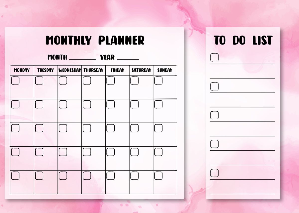 'Monthly planner' Poster by almost seven | Displate