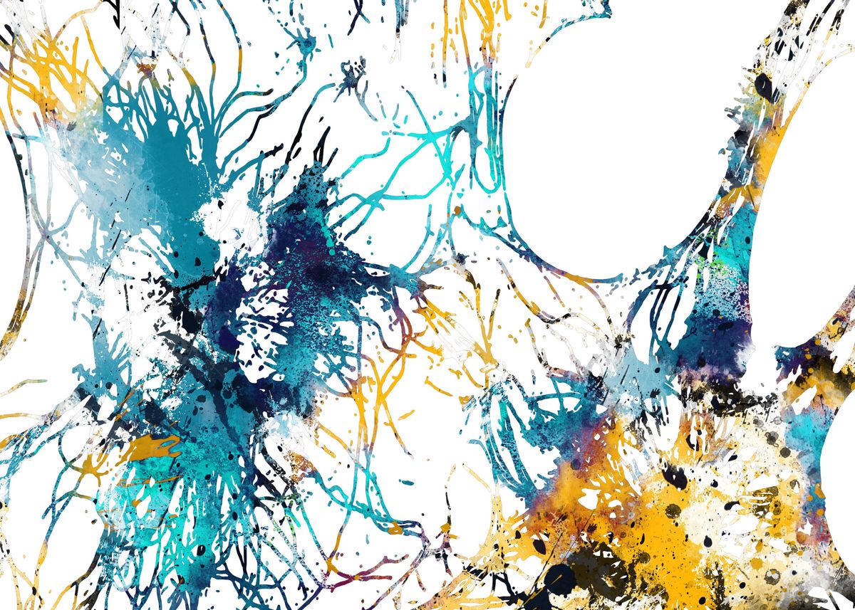 'Human brain cells ' Poster, picture, metal print, paint by RosaliasArt ...