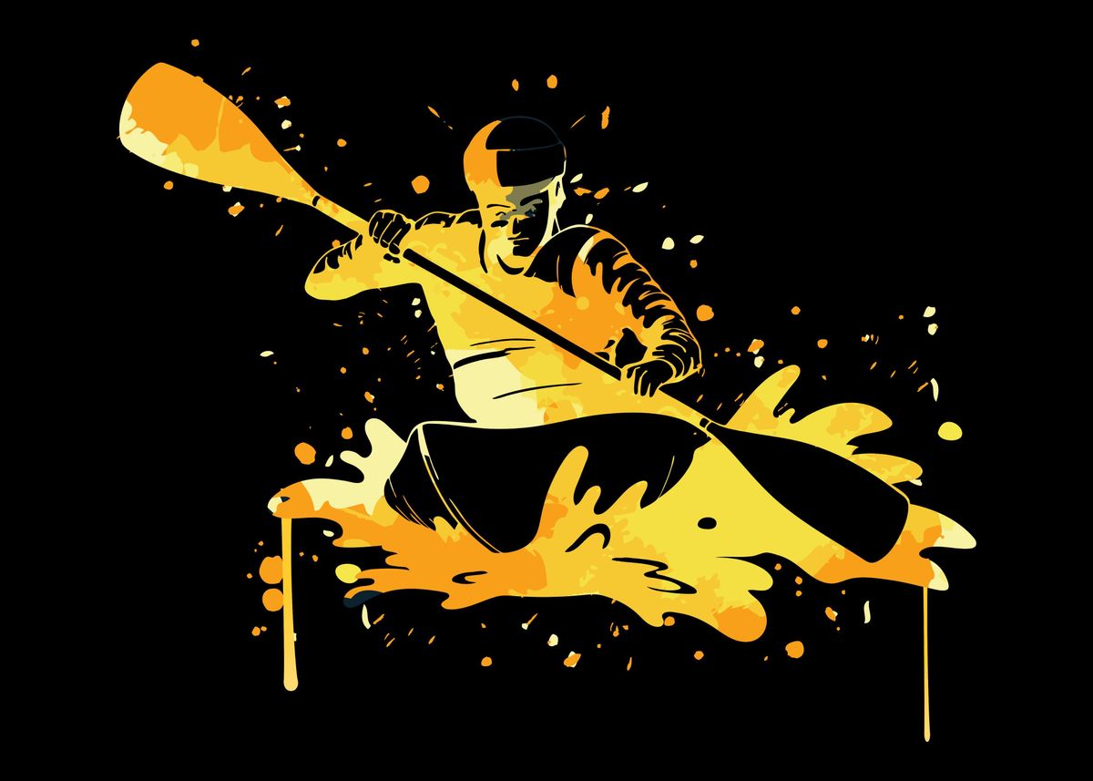 'Kayak' Poster, picture, metal print, paint by BobbyBubble | Displate