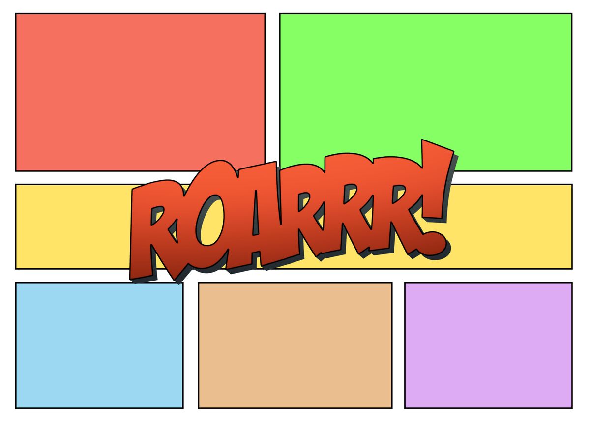 'Comic book panel boxes roa' Poster by Gianfranco Grenar | Displate