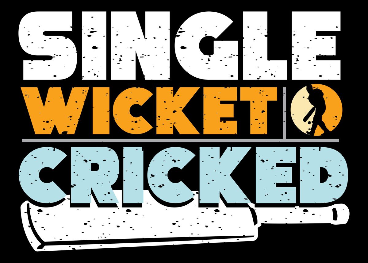 'Single Wicket Cricket Play' Poster, picture, metal print, paint by ...