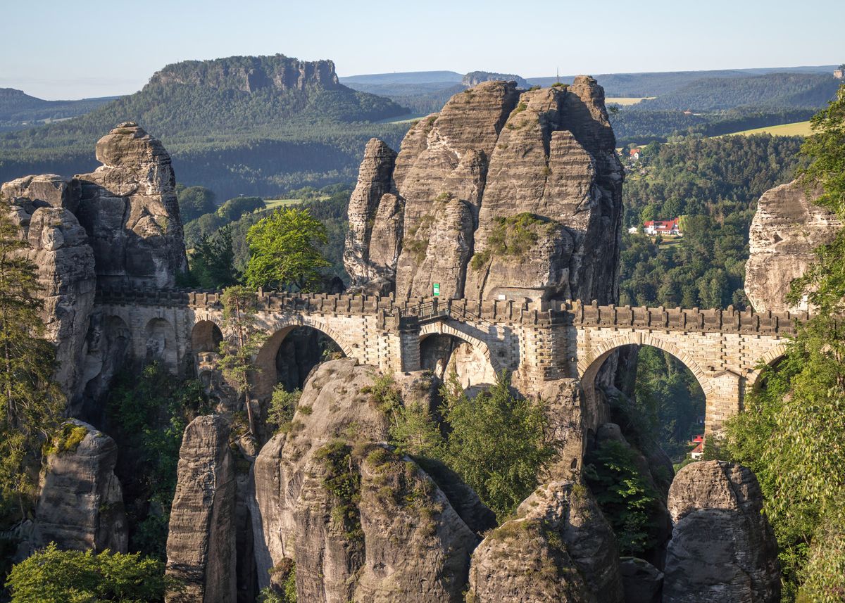 'Bastei Bridge' Poster, picture, metal print, paint by FreeYourMind ...