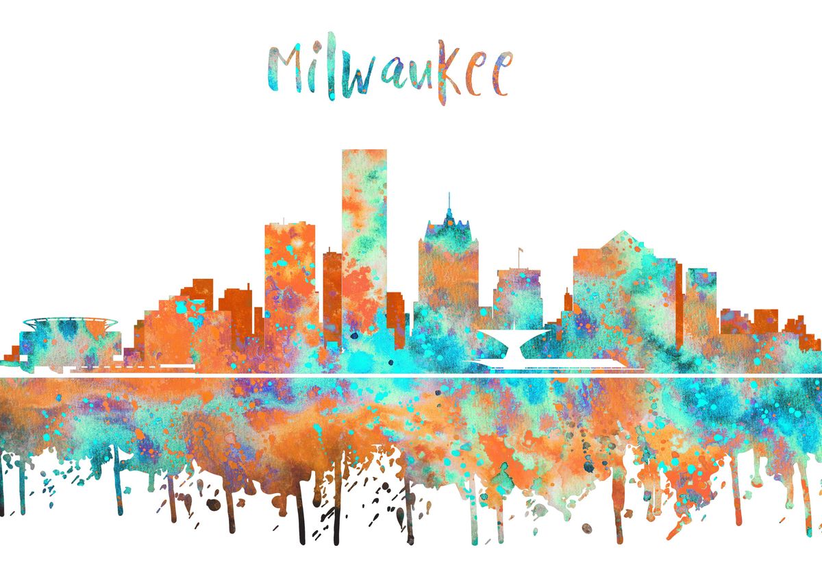 'Milwaukee ' Poster, picture, metal print, paint by RosaliasArt | Displate