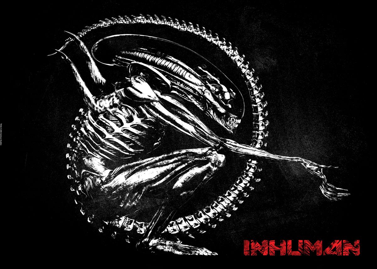 'Inhuman' Poster, picture, metal print, paint by Alien | Displate