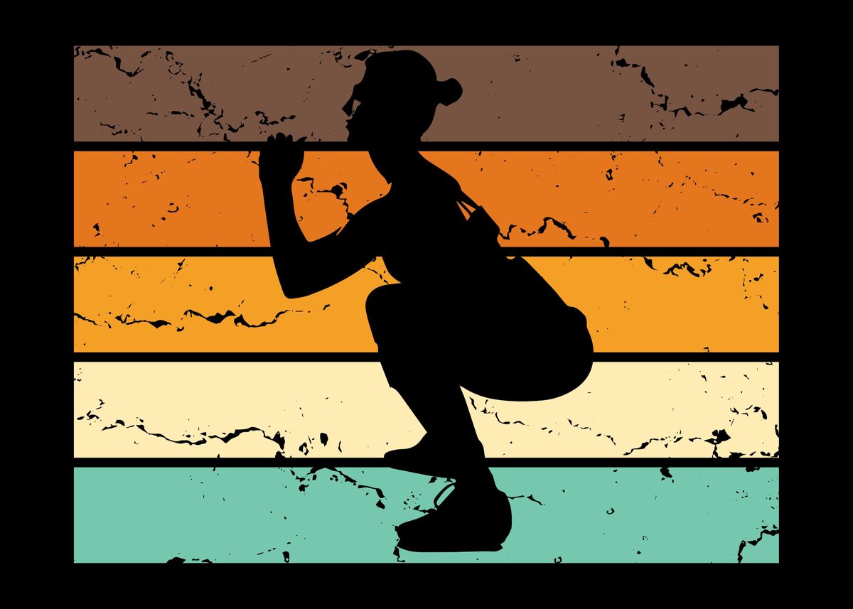 'Vintage Squats Squat Sport' Poster, picture, metal print, paint by ...