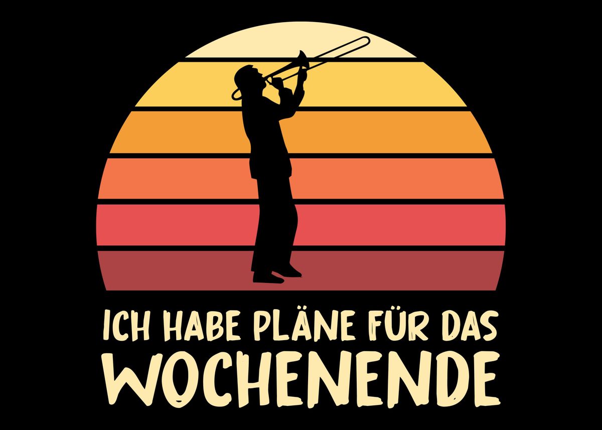 'Weekend trombone' Poster, picture, metal print, paint by ankarsdesign ...