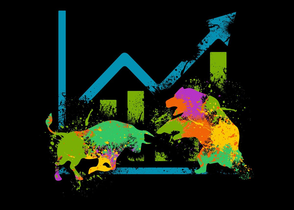 'Day Trading Trader Stock' Poster, picture, metal print, paint by ...