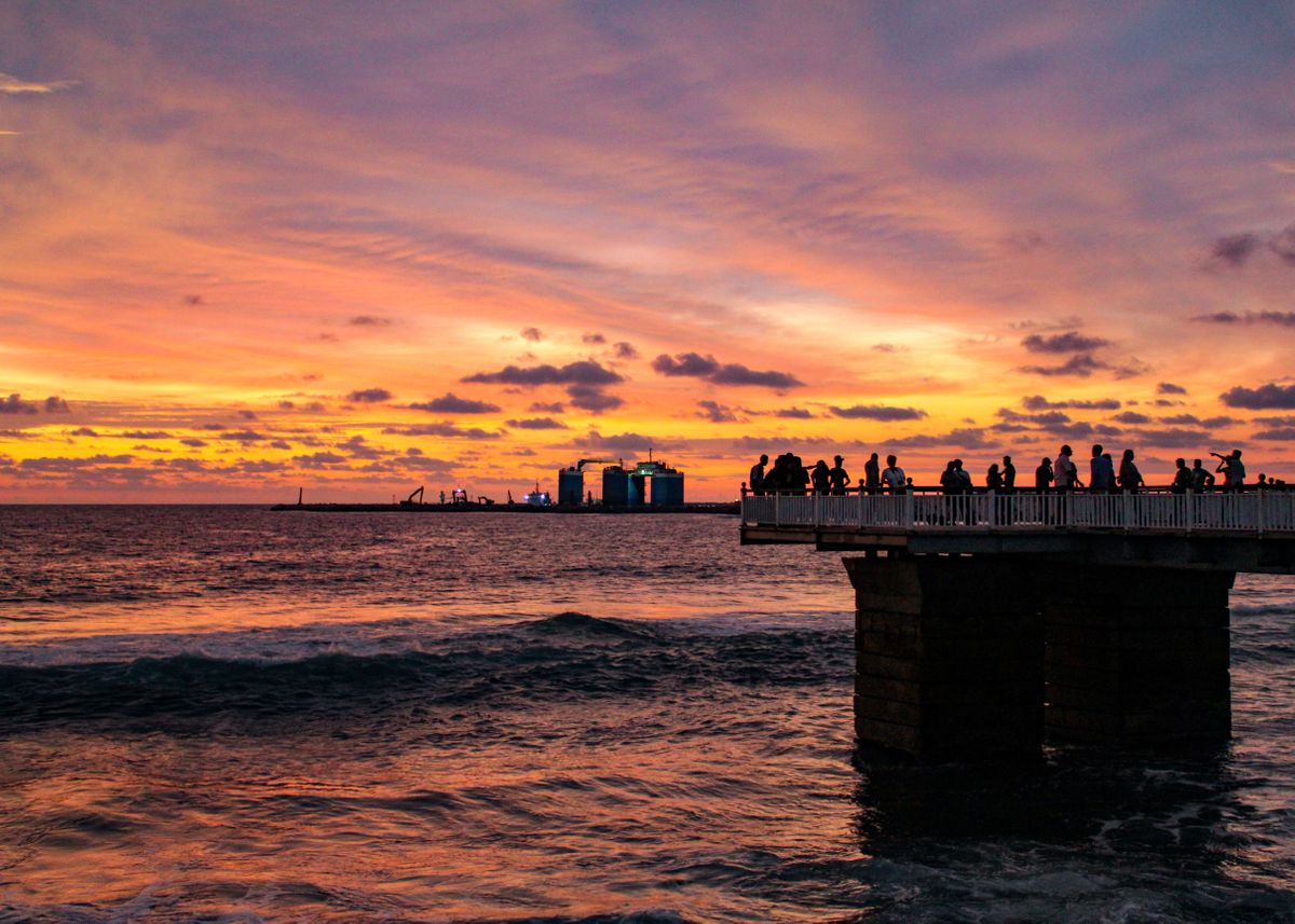 'Colombo sunset' Poster, picture, metal print, paint by JRonTour | Displate