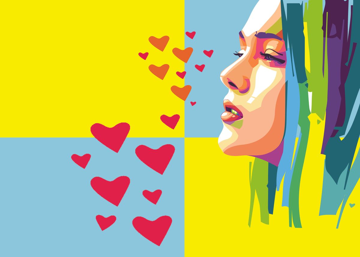 'beautiful girl' Poster, picture, metal print, paint by Hanabi Studio ...