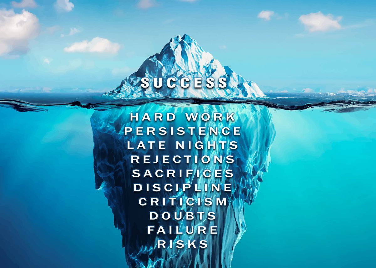 'Success Iceberg' Poster, picture, metal print, paint by Nice Pictures ...