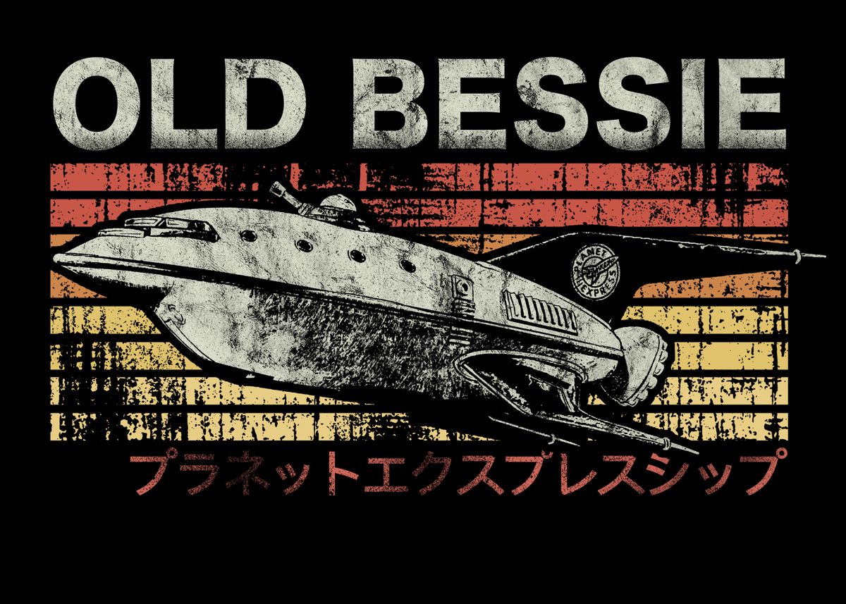 'Retro Old Bessie' Poster by Fanfreak | Displate