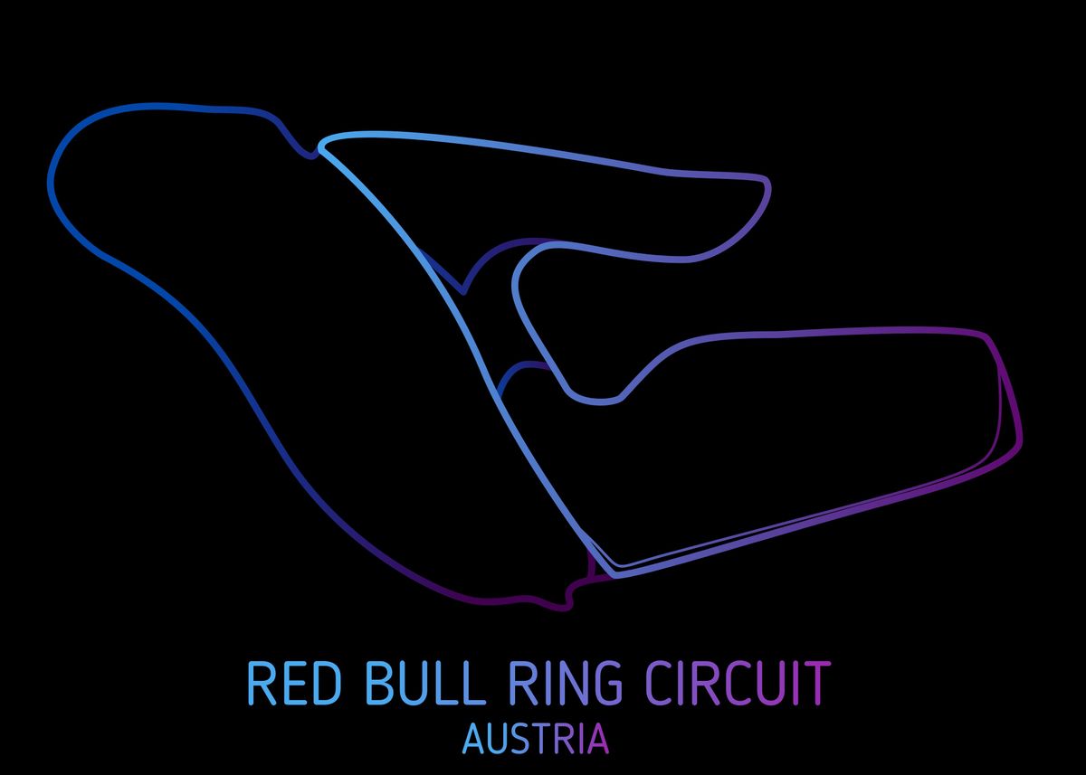 'Red Bull Ring Circuit 2' Poster, picture, metal print, paint by ...