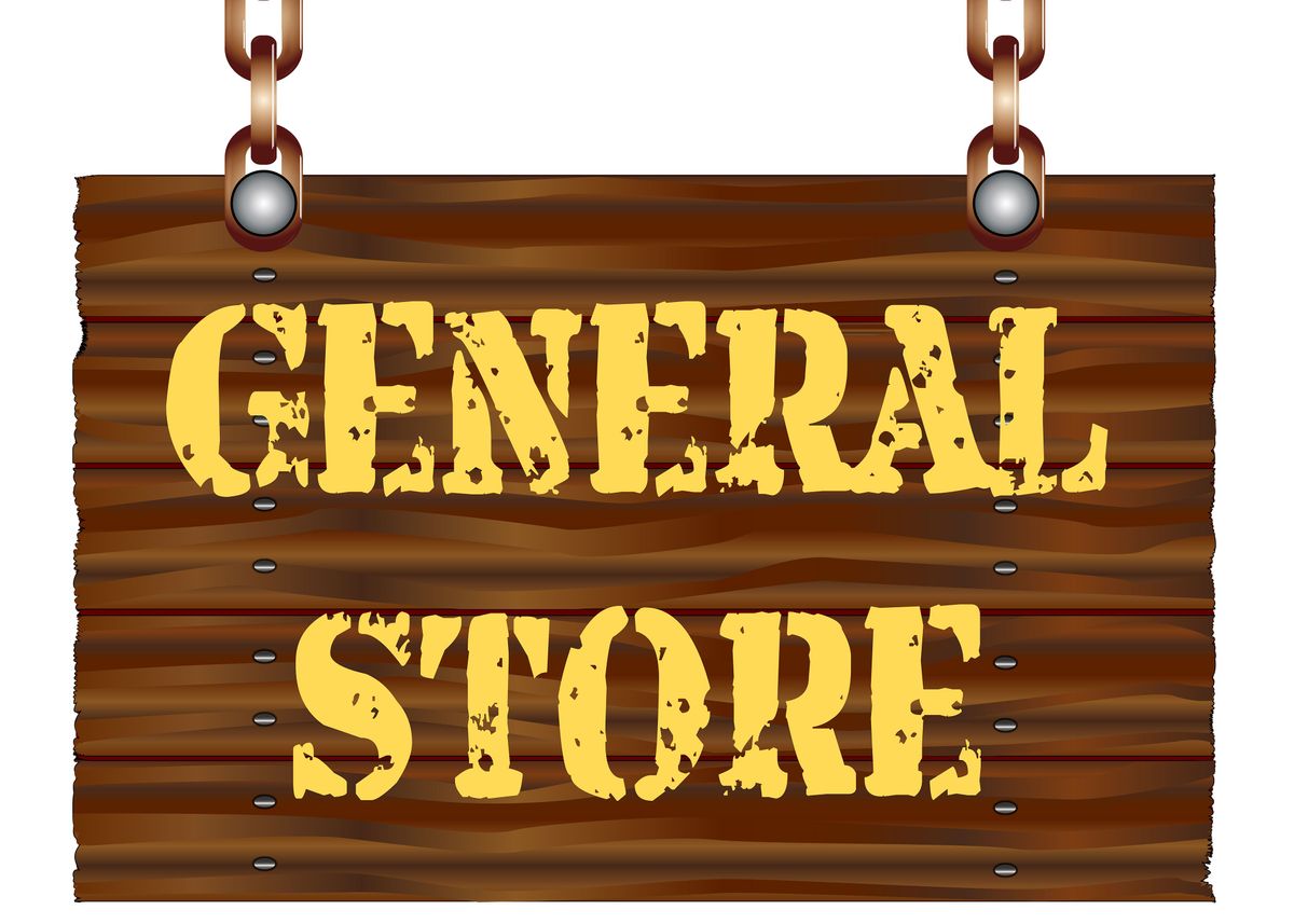 'Wooden Store Sign' Poster, picture, metal print, paint by HomeStead ...