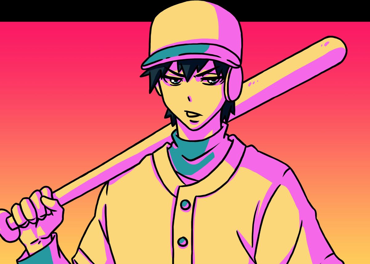 'Anime Boy Baseball' Poster by AestheticAlex | Displate