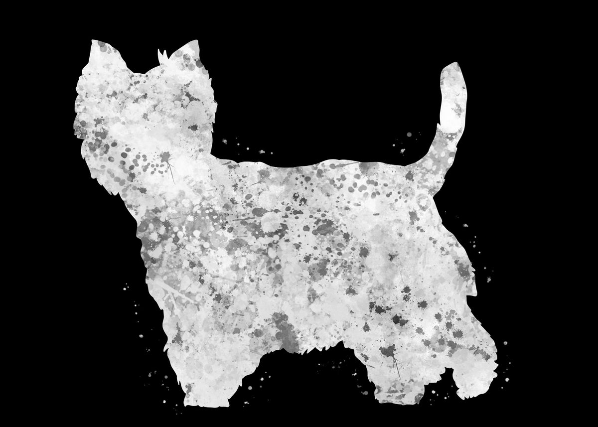 'Westie dog' Poster, picture, metal print, paint by Yahya Art | Displate