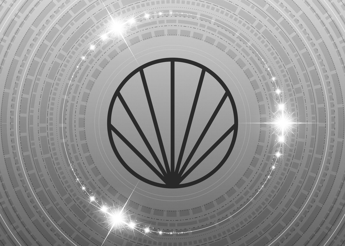 'Gray Geometric Glyph Sign' Poster by Holy Rock Design | Displate