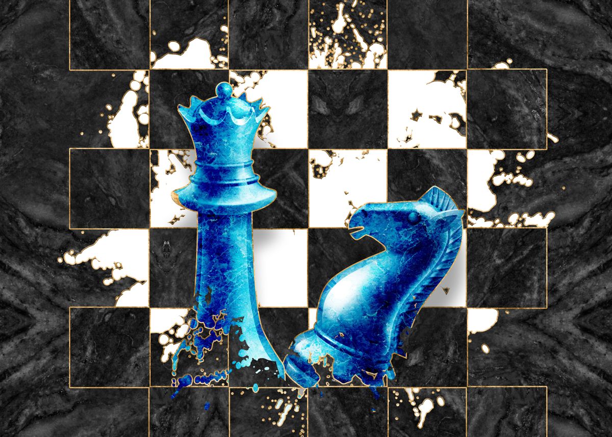 'Chess Abstract Art ' Poster by Lioudmila Perry | Displate