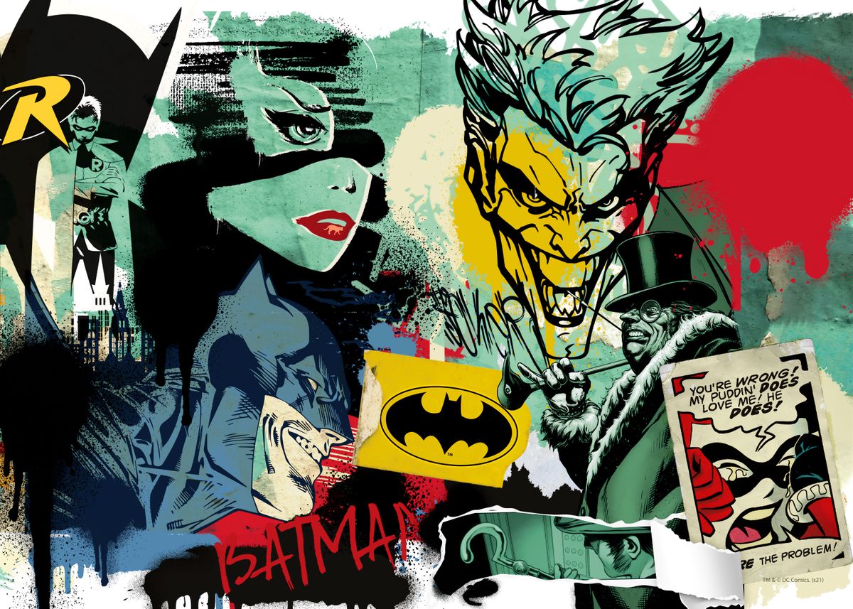 'DC Comics Collage' Poster, picture, metal print, paint by DC Comics ...