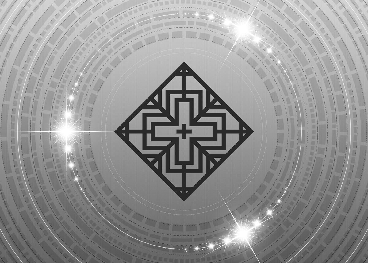 'Magic Glyph Circle Rune' Poster by Holy Rock Design | Displate