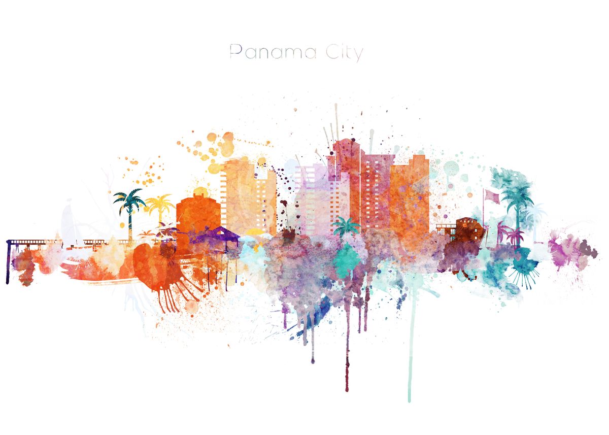 'Panama City Florida' Poster, picture, metal print, paint by Dim | Displate