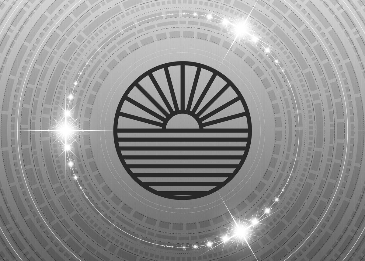 'Gray Geometric Glyph Sign' Poster, picture, metal print, paint by Holy ...