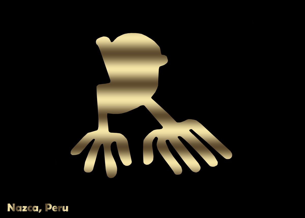'NAZCA LINES HANDS' Poster, picture, metal print, paint by ...