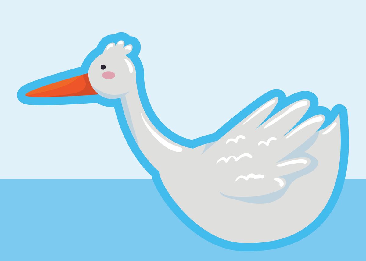 'goose Art' Poster, picture, metal print, paint by Hanabi Studio | Displate