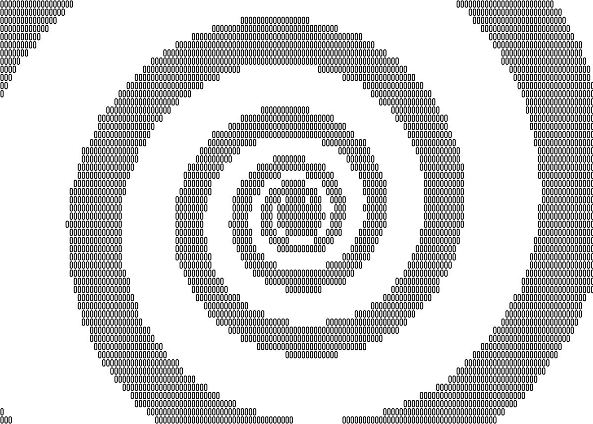 'Hypnotic spiral ASCII char' Poster, picture, metal print, paint by ...