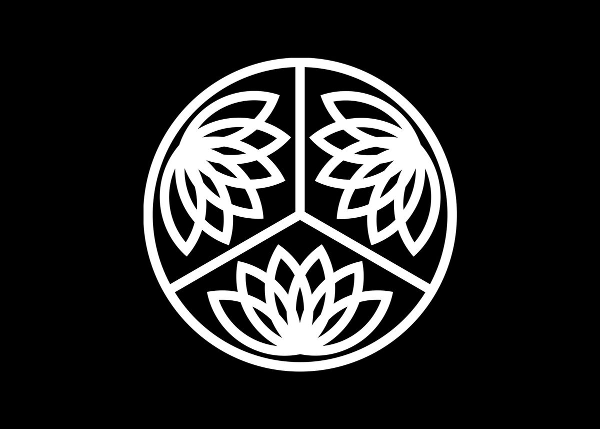 'White Geometric Glyph Sign' Poster by Holy Rock Design | Displate
