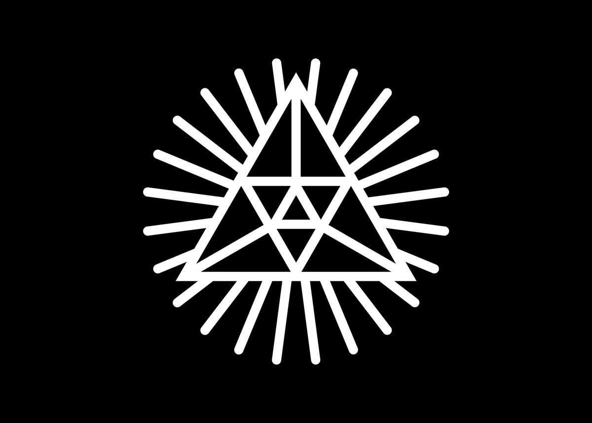 'Minimalist Geometric Glyph' Poster by Holy Rock Design | Displate