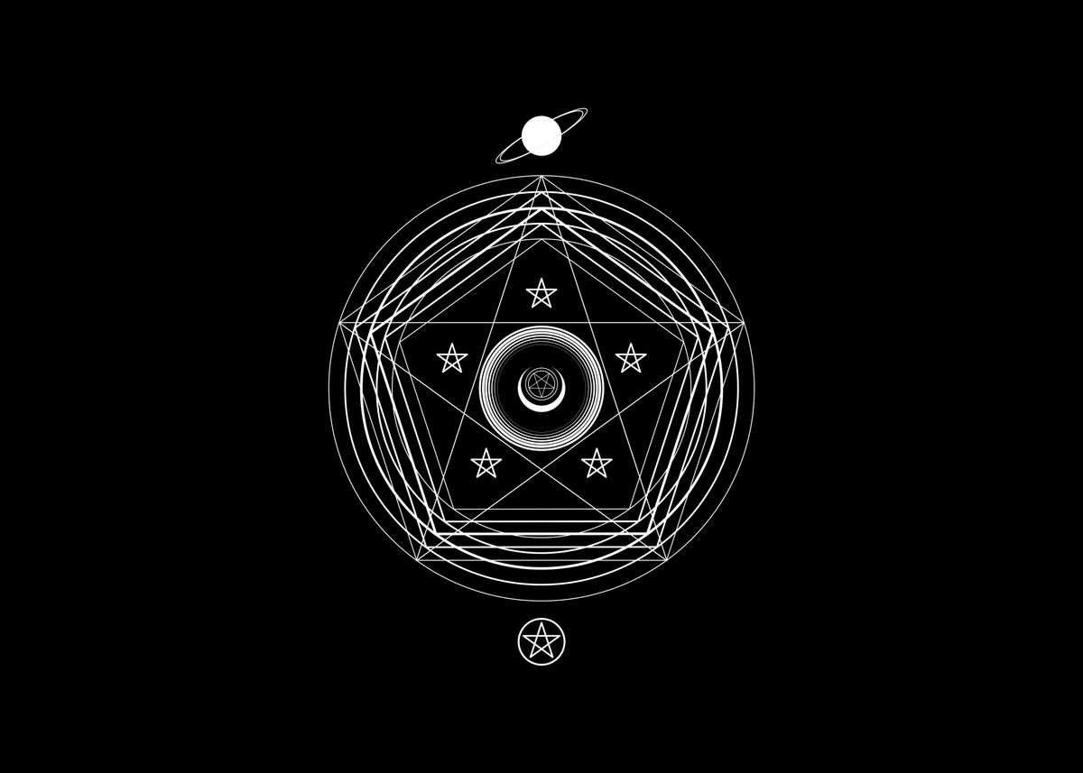 'Magic Glyph Circle Rune' Poster by Holy Rock Design | Displate