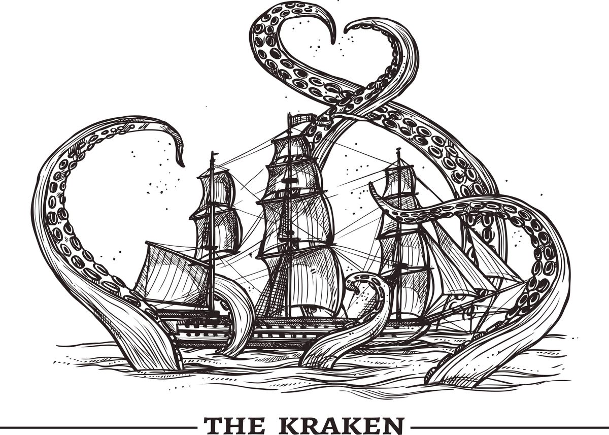 'The kraken' Poster, picture, metal print, paint by Lloyd Studio | Displate