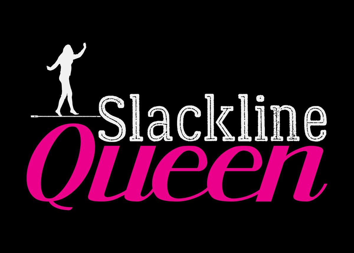 'Slackline Girl Slacklining' Poster, picture, metal print, paint by ...