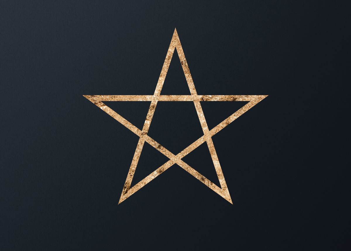 'Gold Geometric Glyph Sigil' Poster by Holy Rock Design | Displate