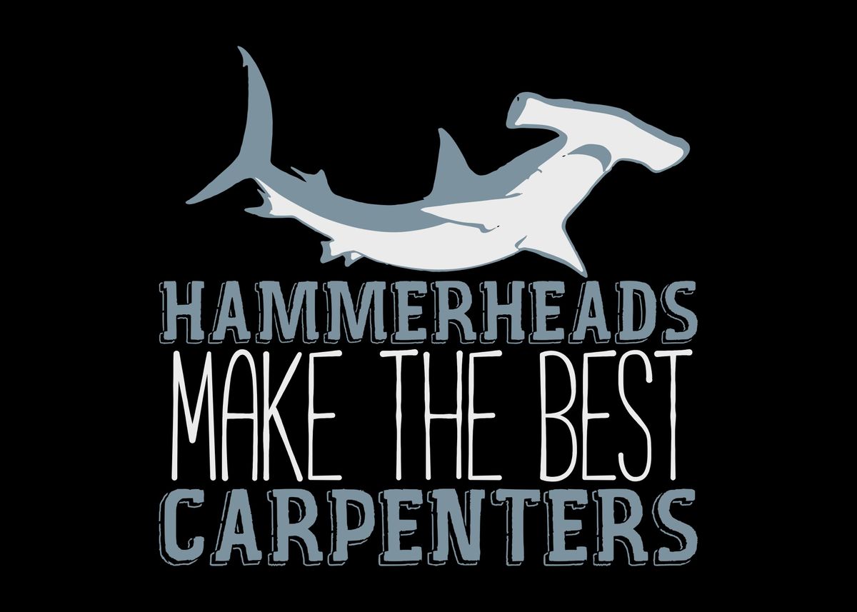 'Hammerhead Shark Joke Fish' Poster, picture, metal print, paint by ...