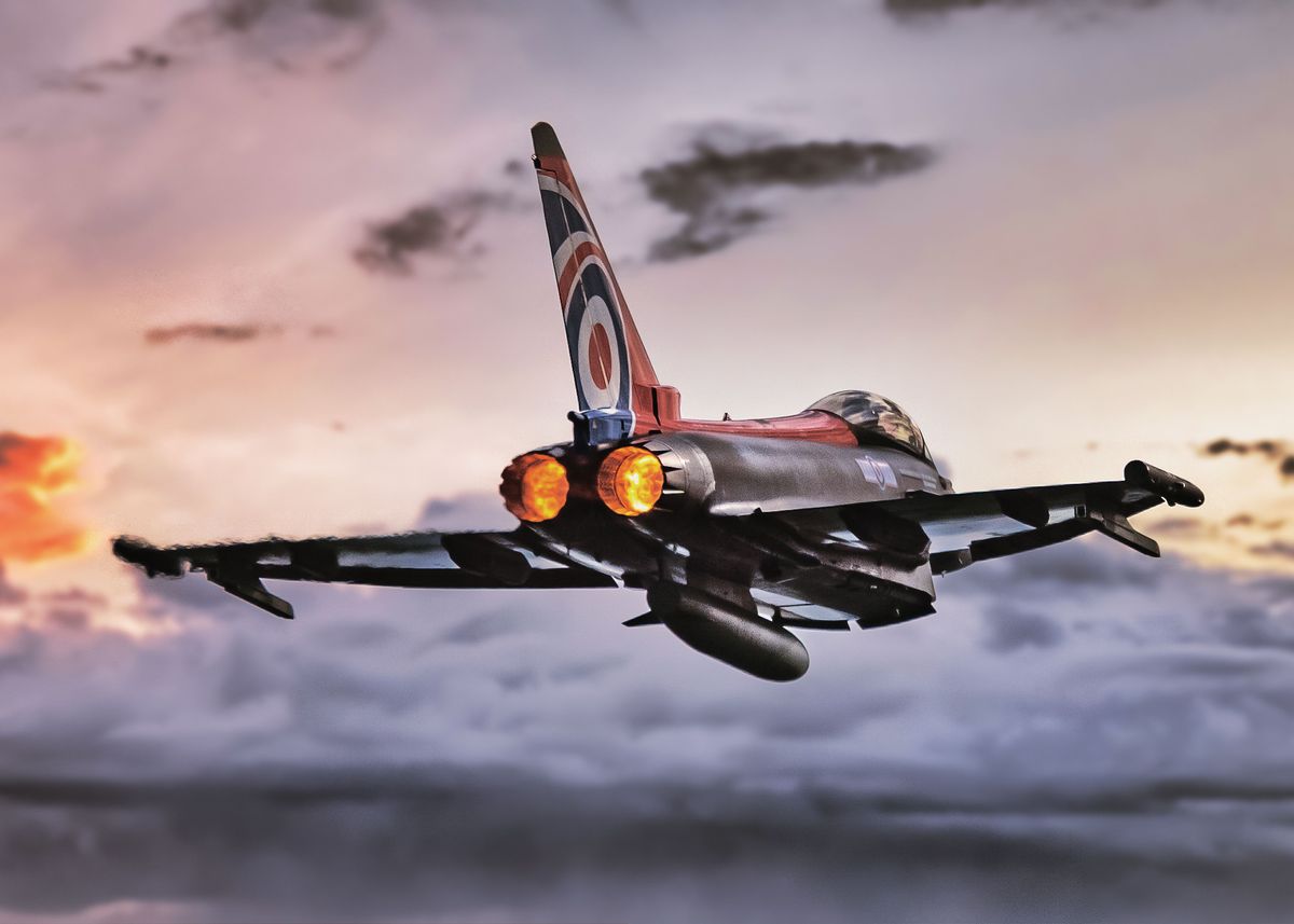 'Typhoon Sunset' Poster, picture, metal print, paint by Darren Skidmore ...