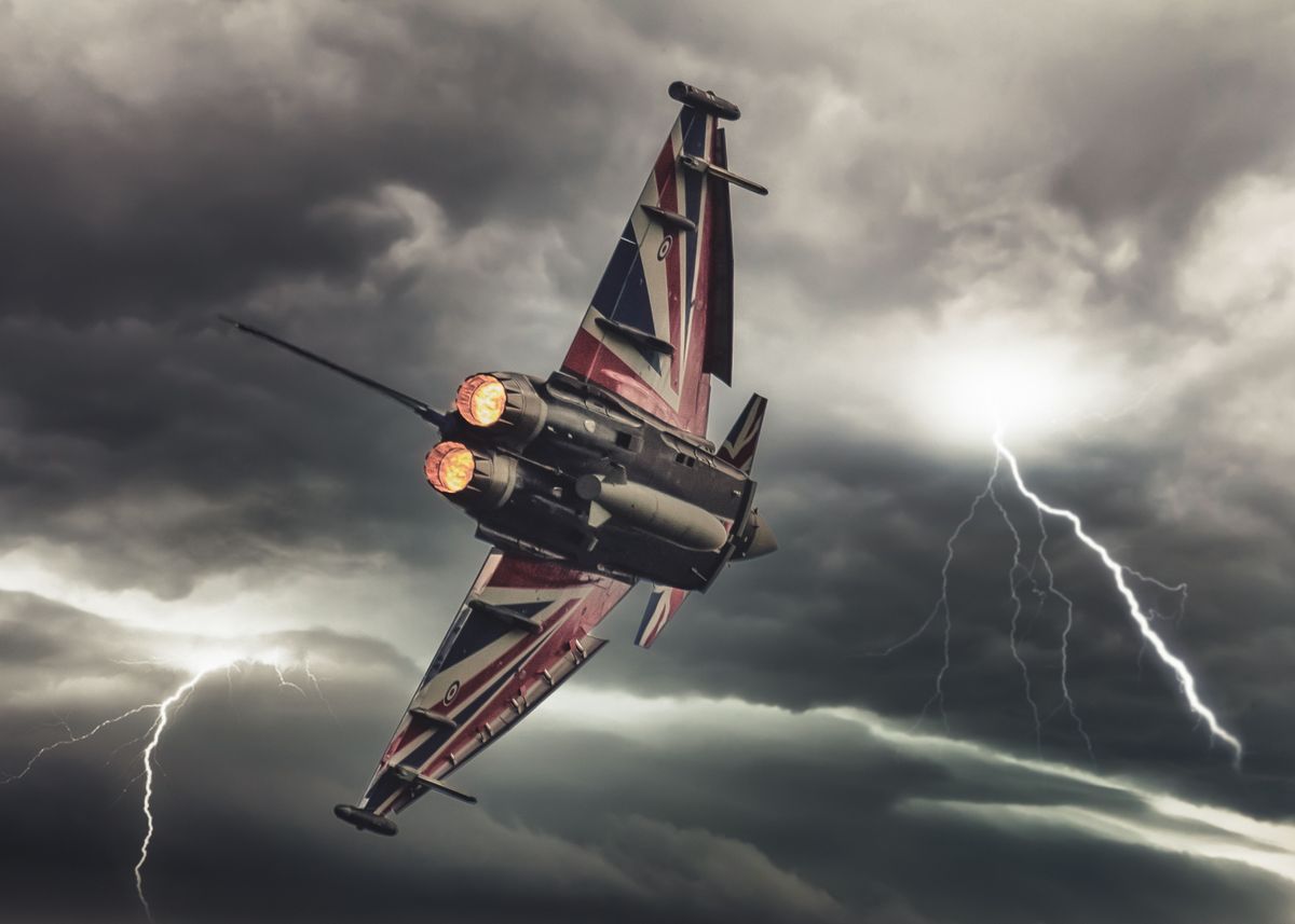 'Typhoon Storm' Poster, picture, metal print, paint by Darren Skidmore ...