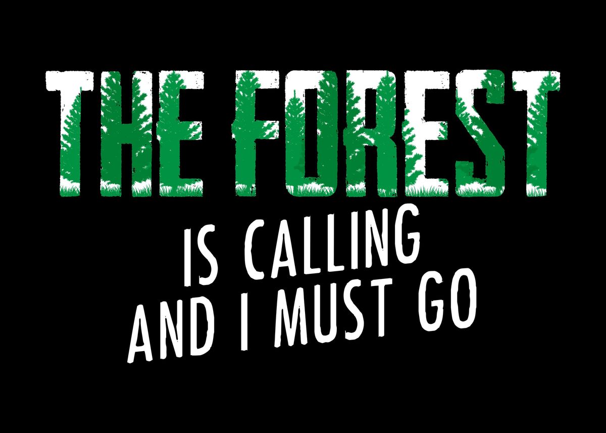 'Forestry Joke Saying Woods' Poster, picture, metal print, paint by ...