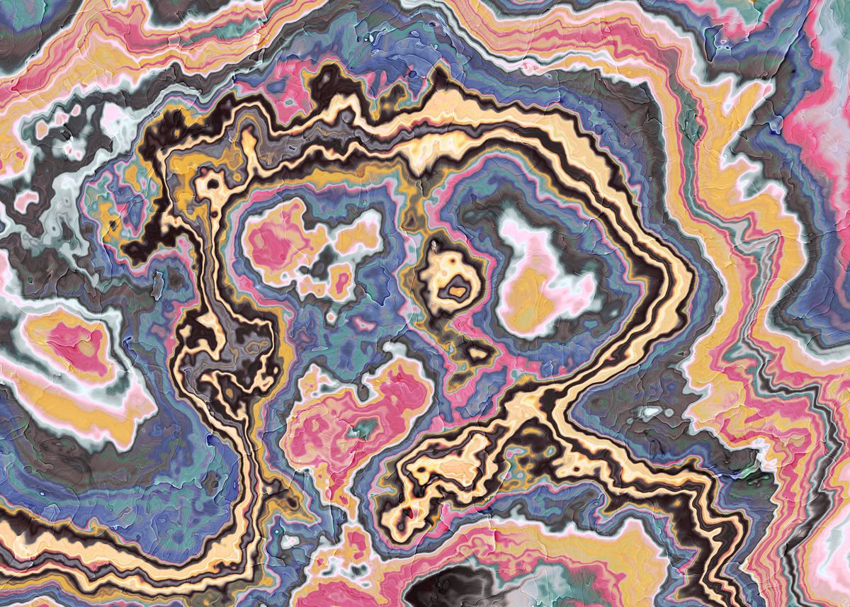 'Colorful Inkling' Poster, picture, metal print, paint by Breann ...