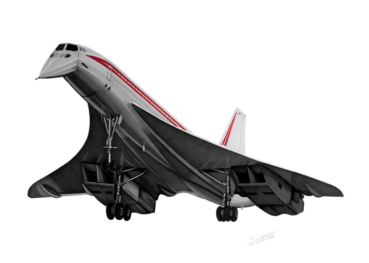 'Concorde illustration' Poster, picture, metal print, paint by Johann ...