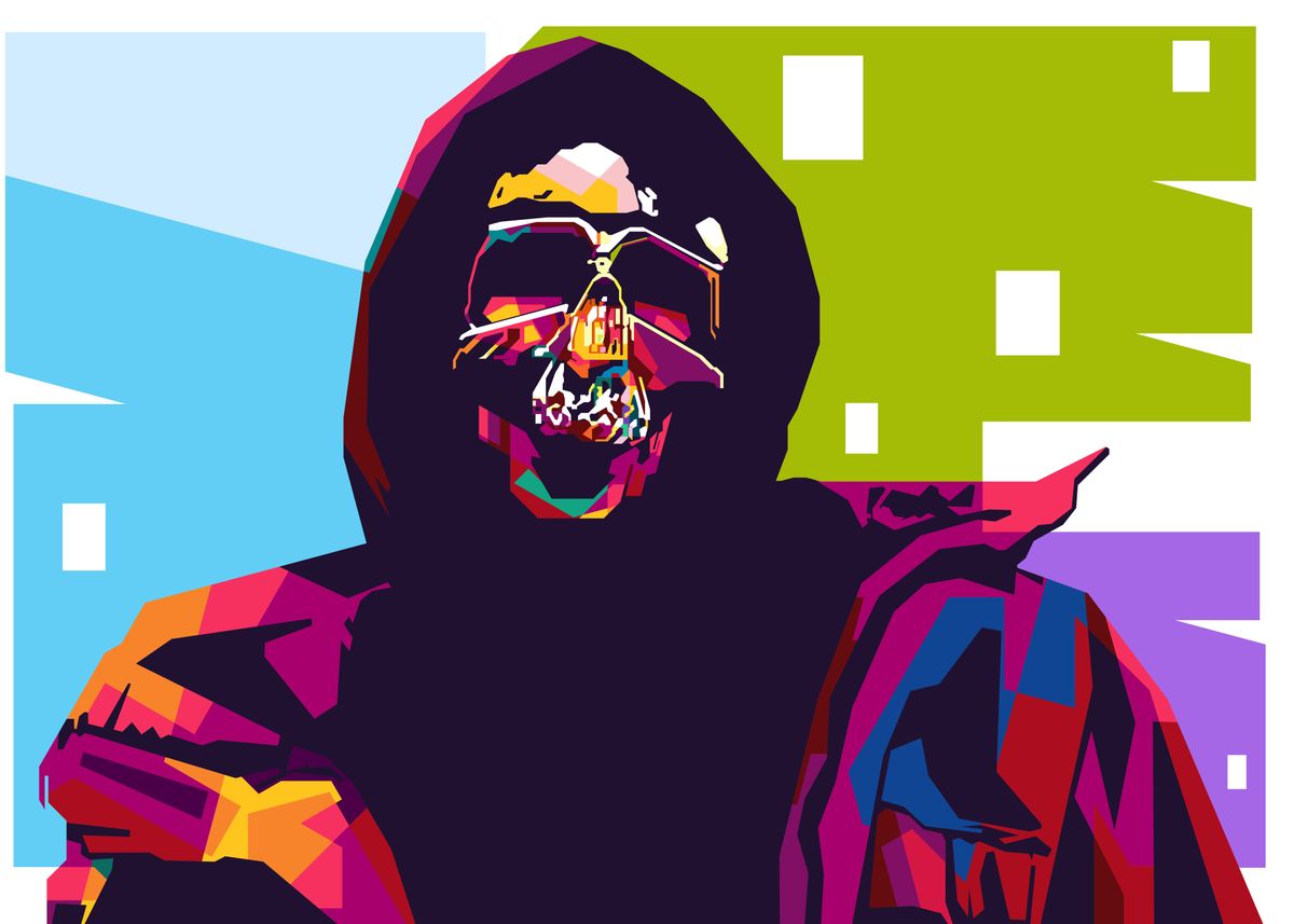 'sido mask rapper' Poster, picture, metal print, paint by Aminuddin ...