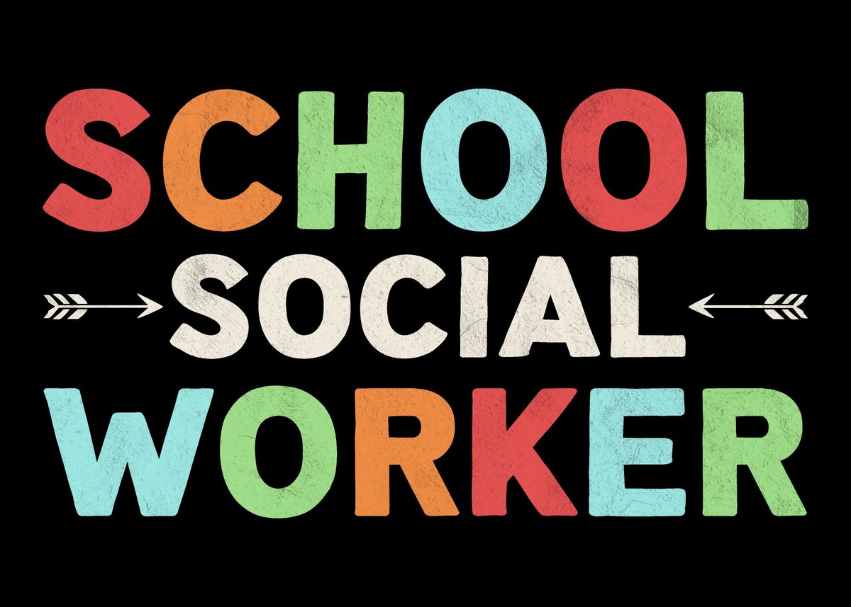 'School Social Worker' Poster, picture, metal print, paint by SWAYSHIRT ...