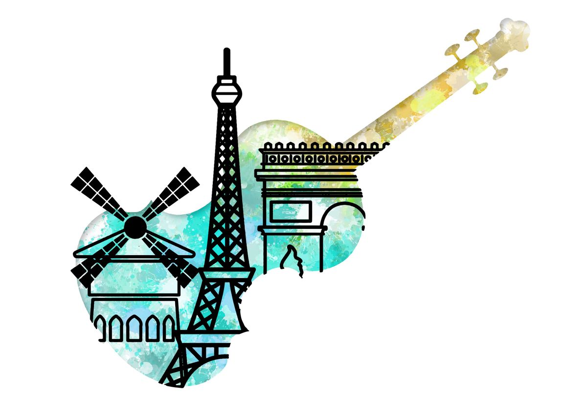 'French music festivals' Poster, picture, metal print, paint by Shawlin ...