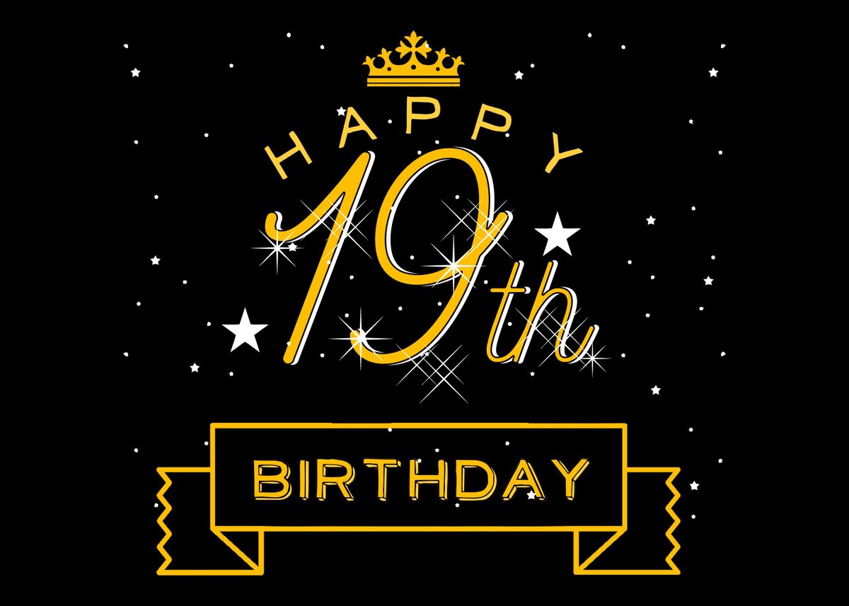 'Happy 19 gift' Poster by Stefanie Herrmann | Displate