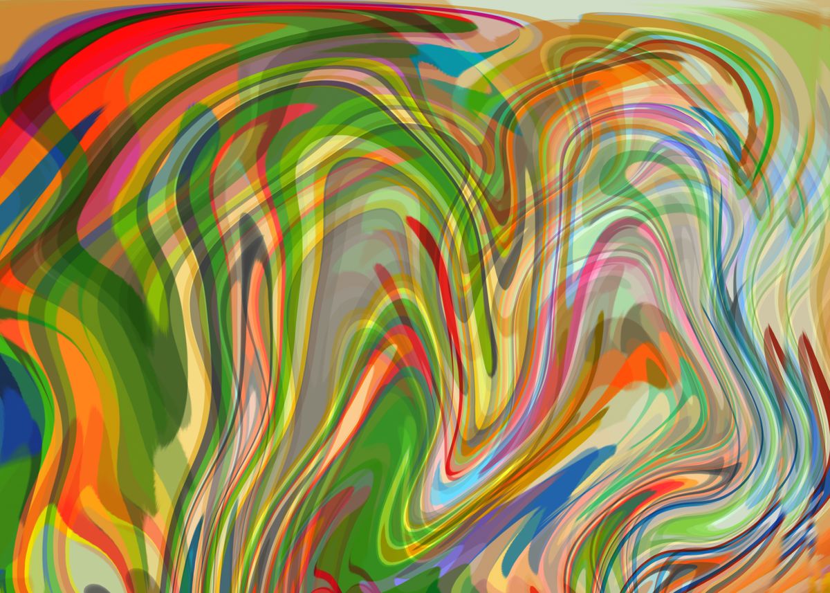 'Abstract Colors 1' Poster, picture, metal print, paint by Gani Bijish ...