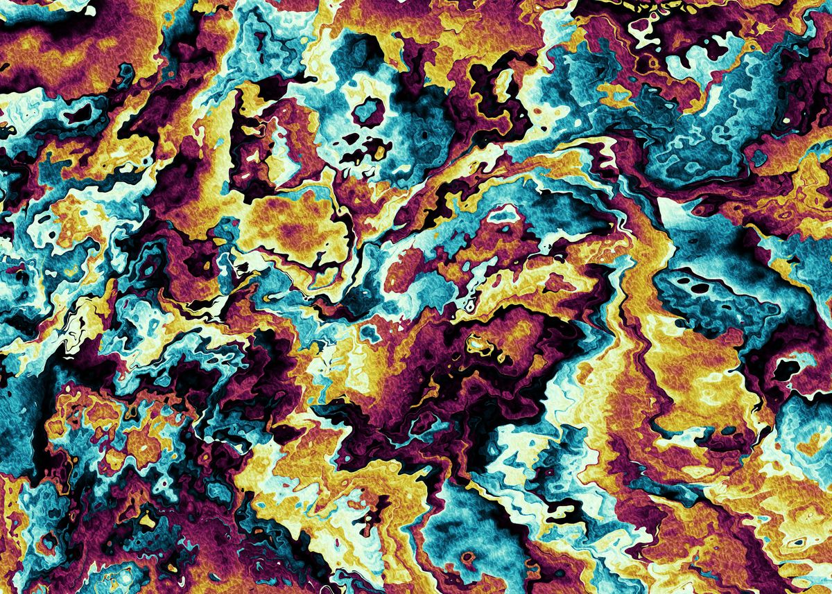 'Mixing Marbles' Poster by Cryptic Fawn | Displate