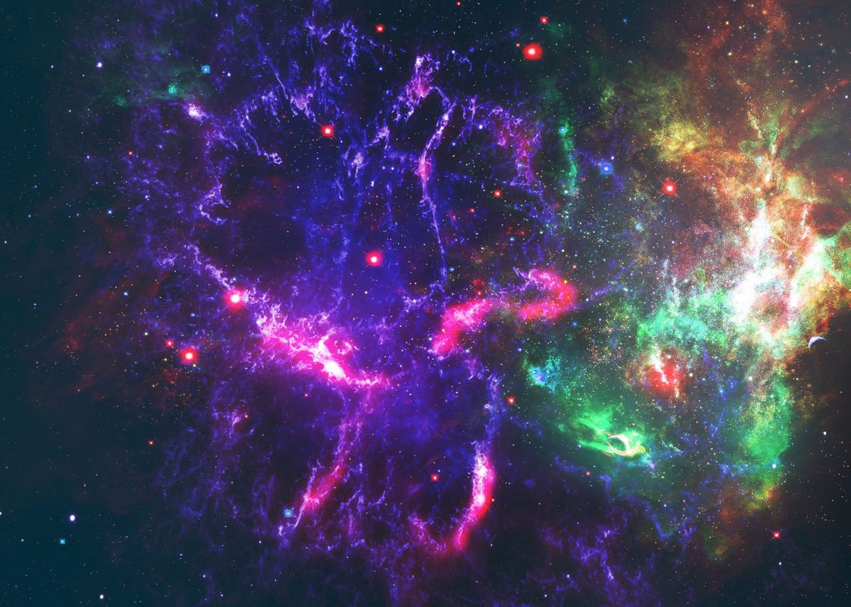 'Lightning Galaxy 16' Poster, picture, metal print, paint by Aloke ...